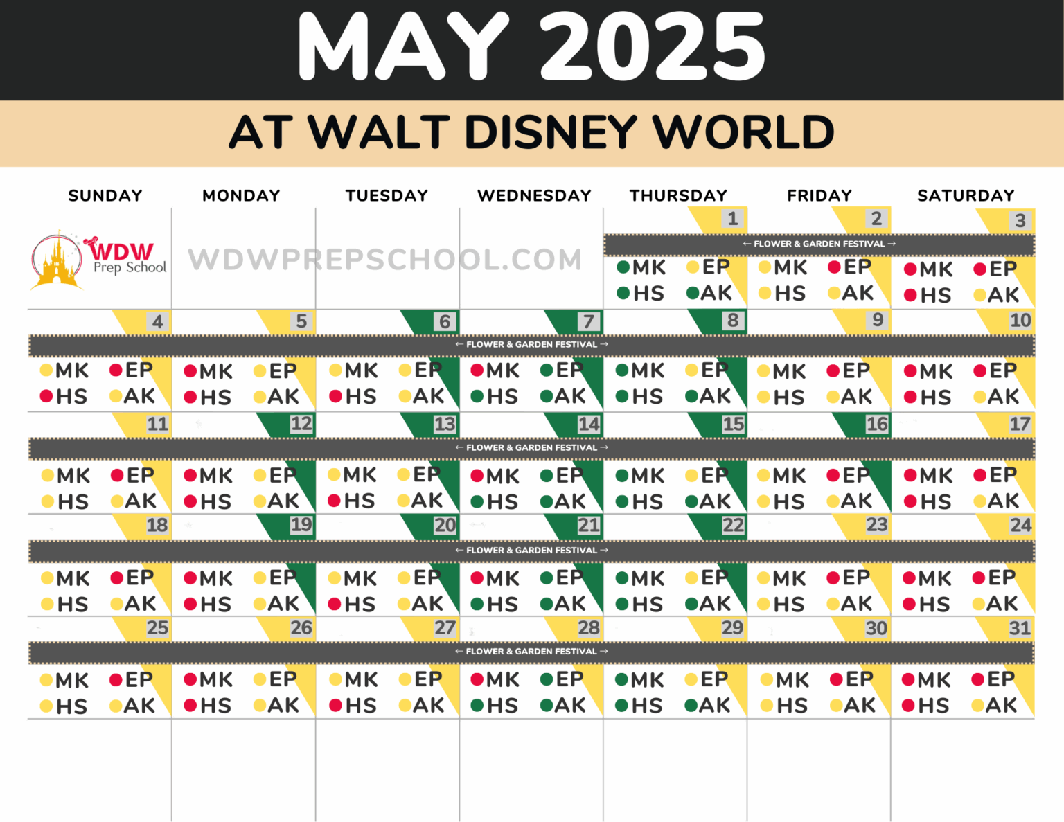 May 2026 Crowd Calendar Disney World - Free Printable Calendar