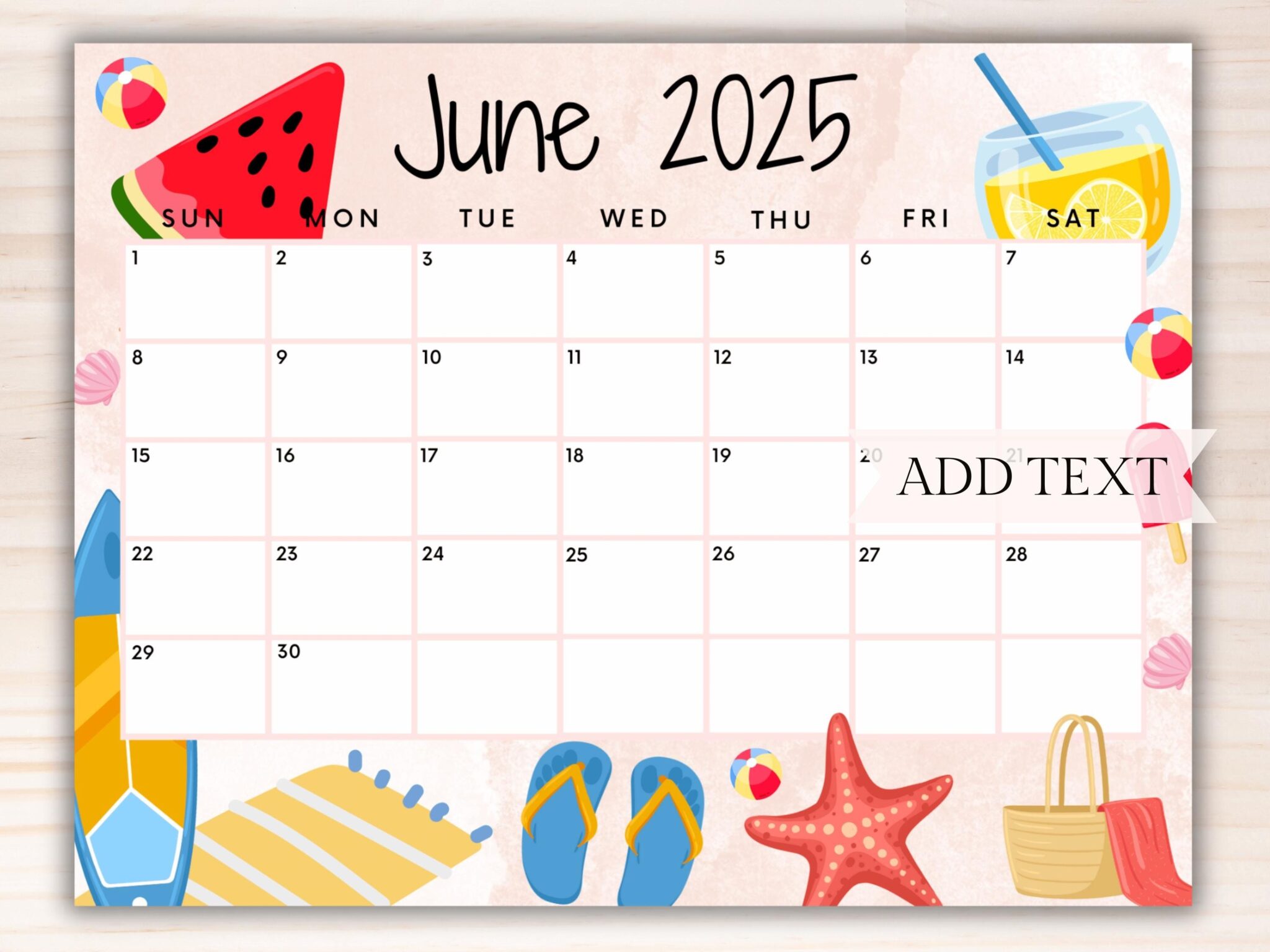 Editable Calendar 2025 June - Free Printable Calendar