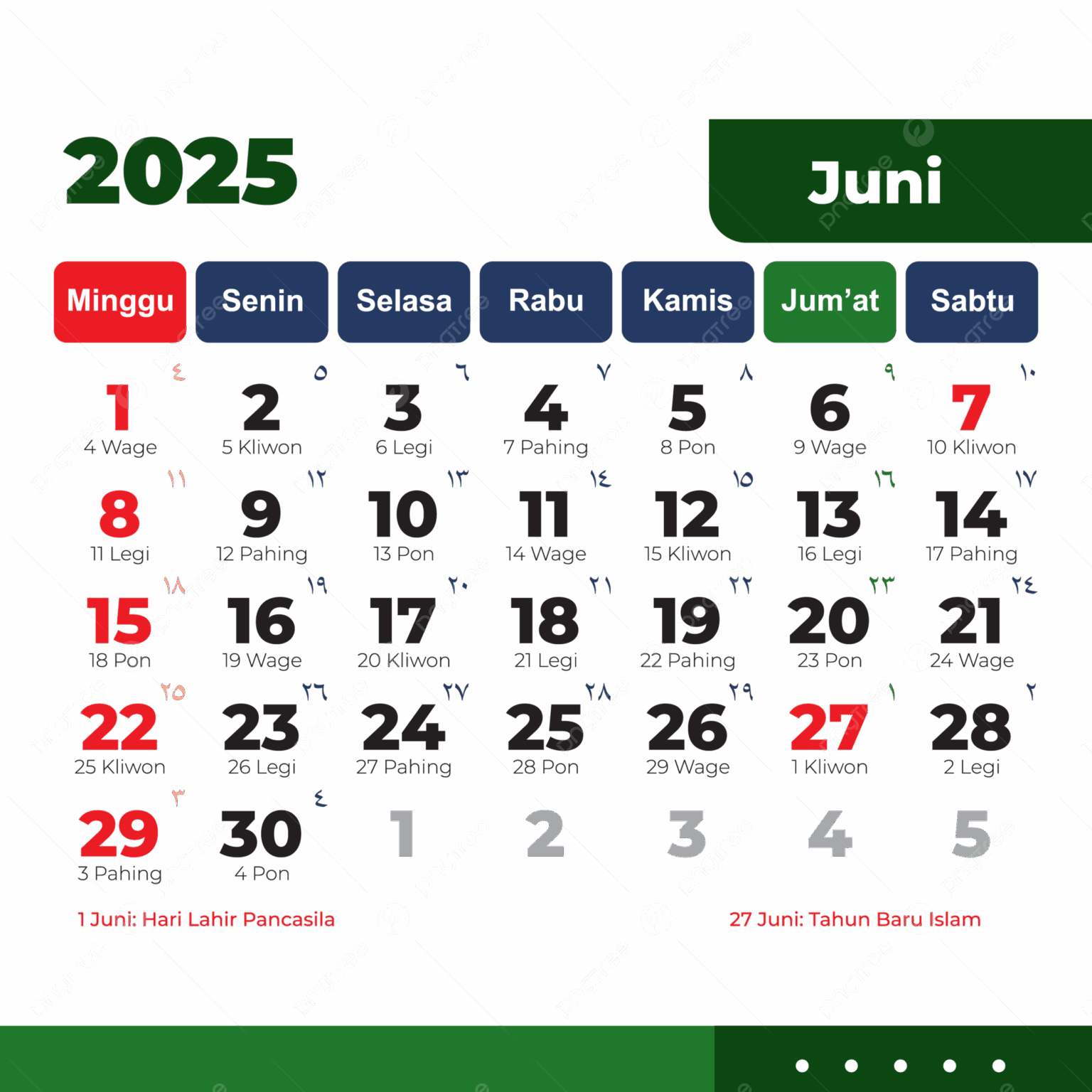 June 2025 Islamic Calendar - Free Printable Calendar