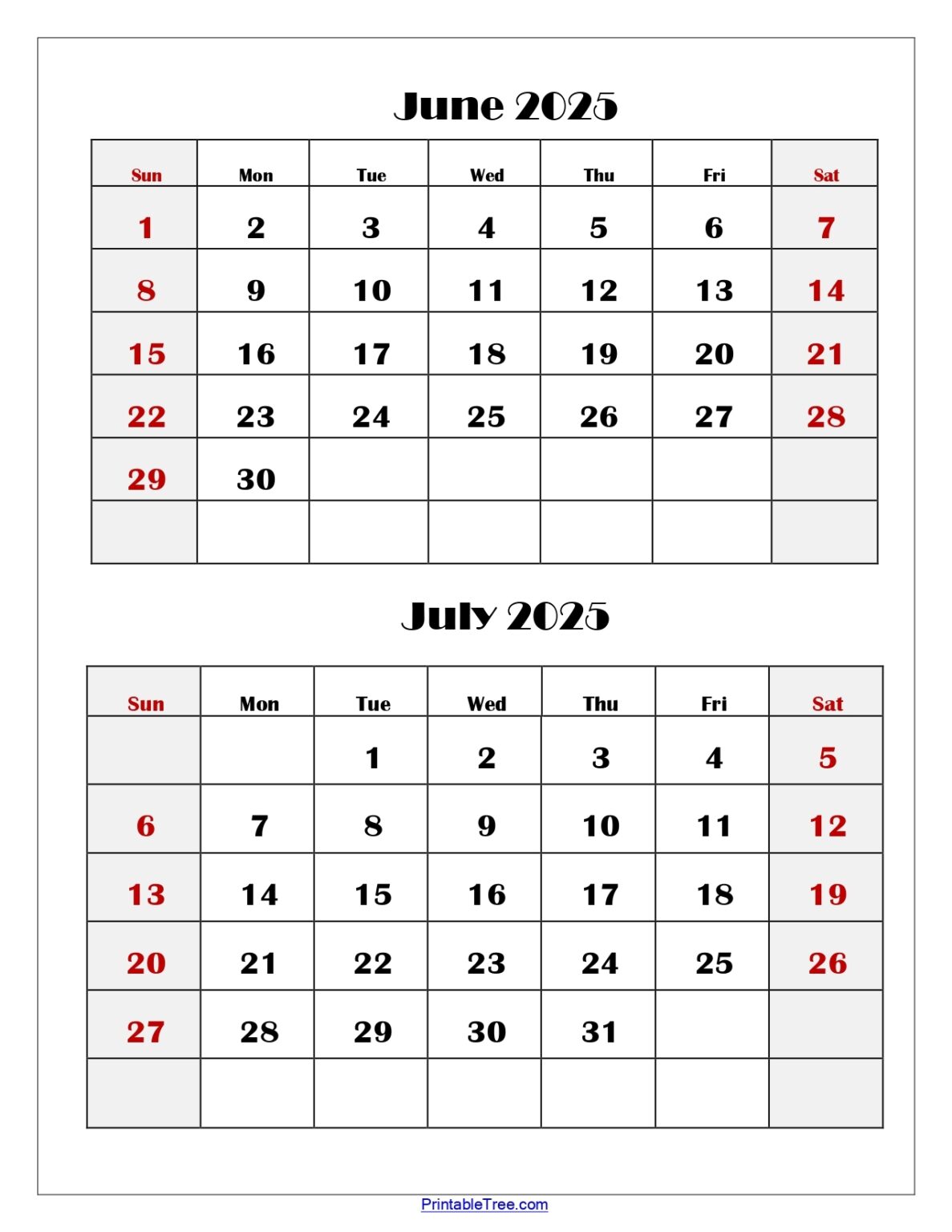 Printable Calendar July 2023-June 2025 - Free Printable Calendar